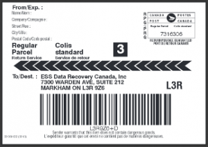 Canada Post Shipping Label - Datarecovery.com